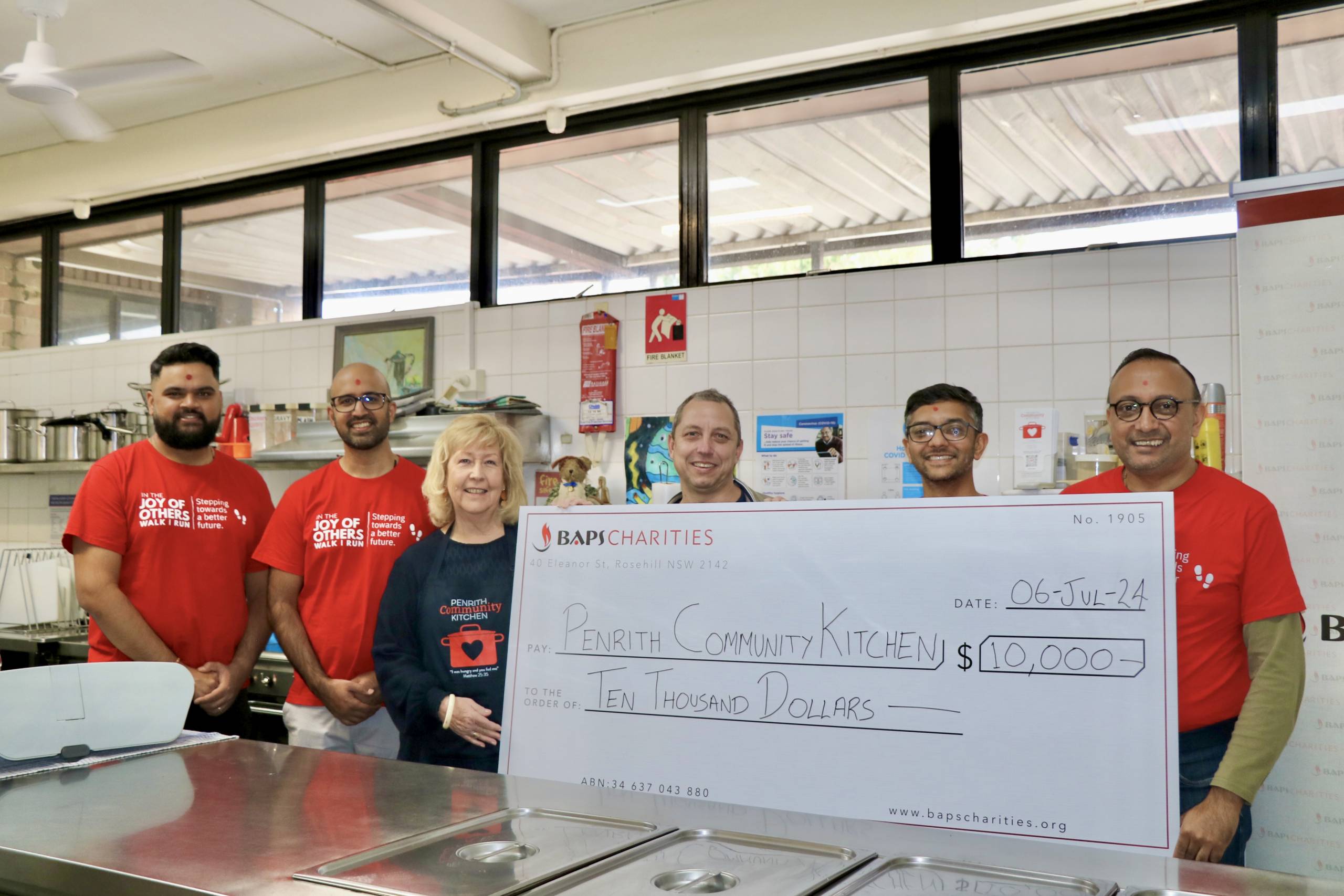 BAPS Charities Supports Penrith Community Kitchen with $10,000 Donation ...