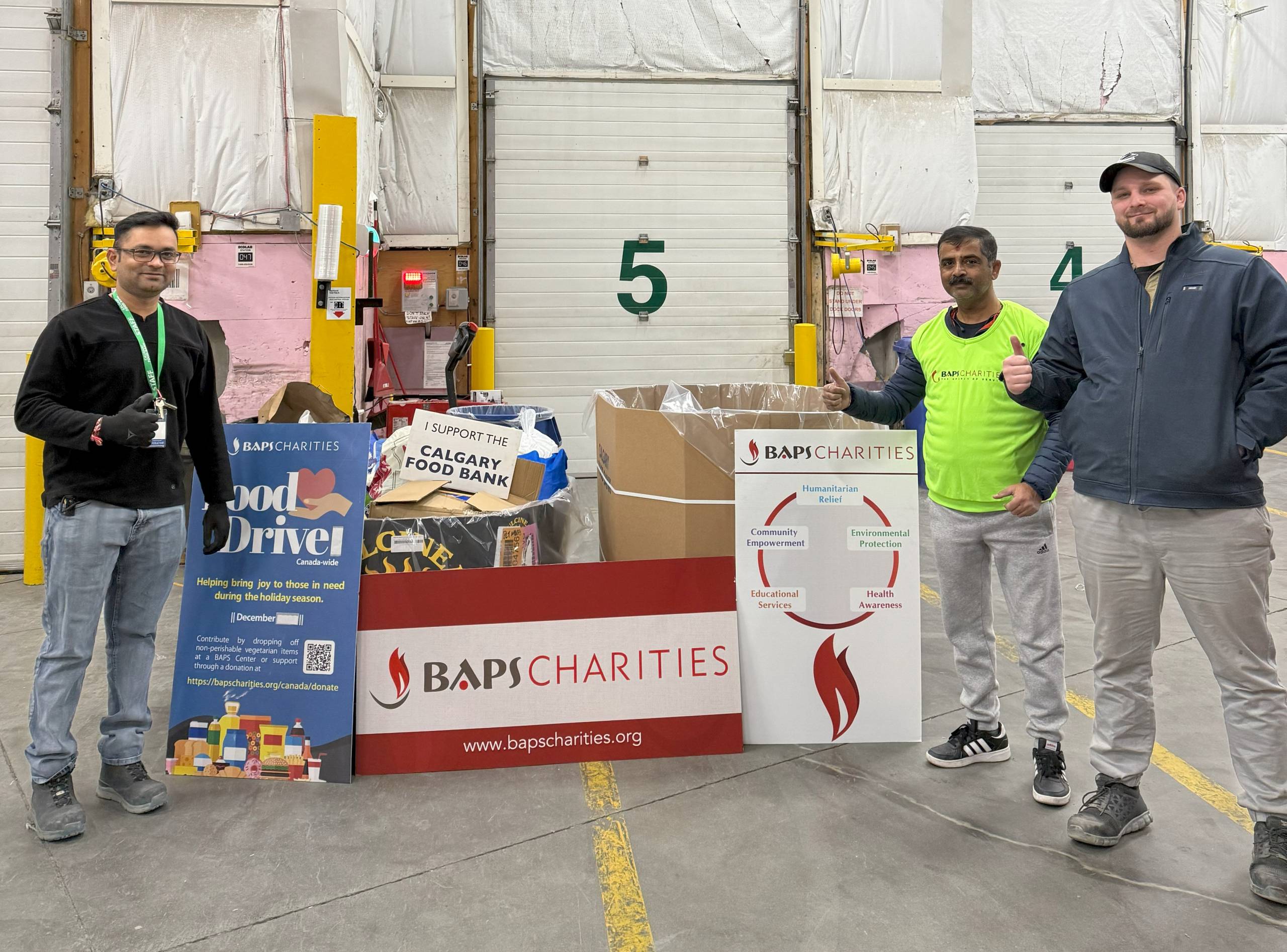 BAPS Charities Donates Over 2,050 Pounds of Food Items to the Calgary ...