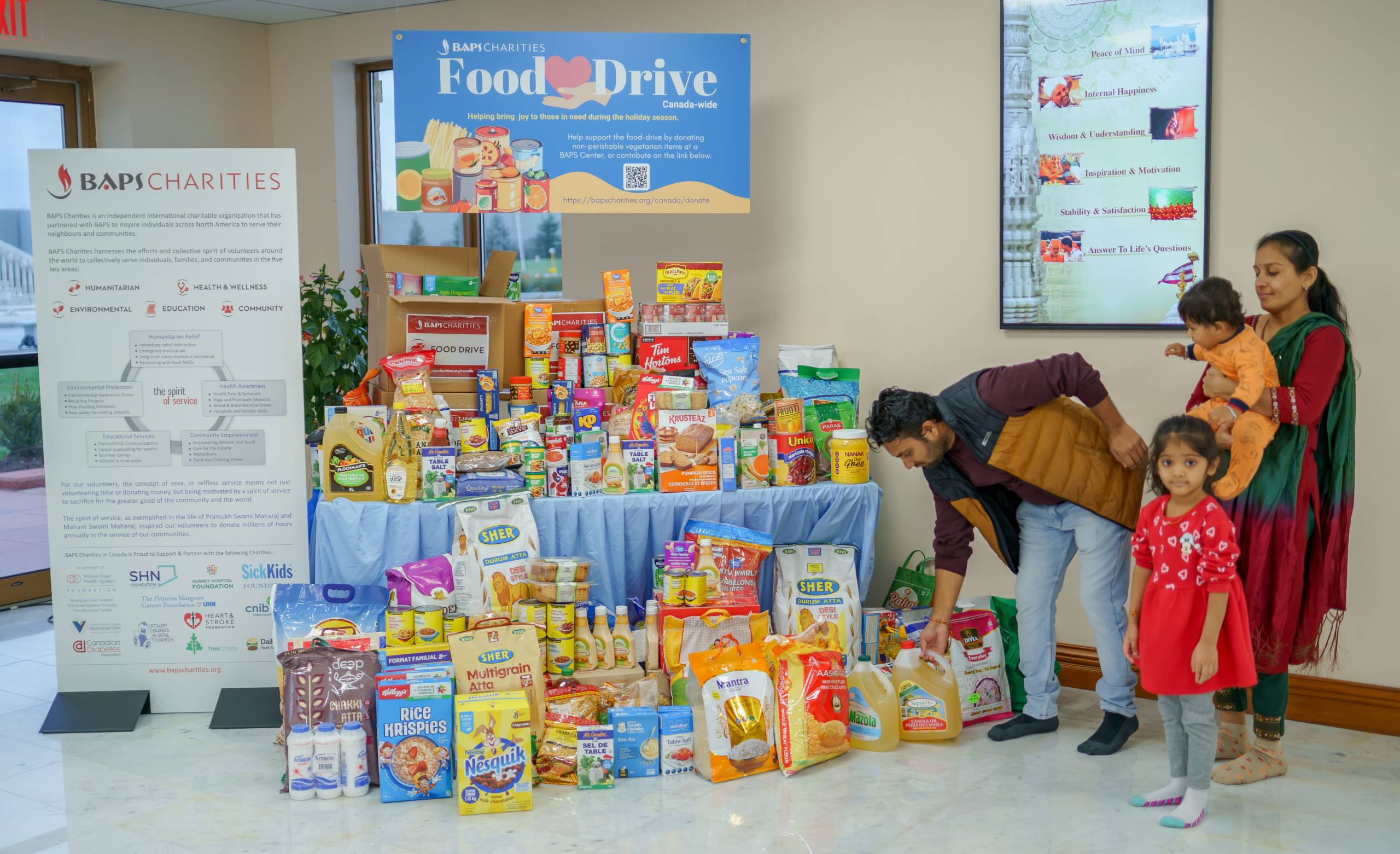BAPS Charities Donates Over 19,000 Pounds of Food Items to the Daily ...