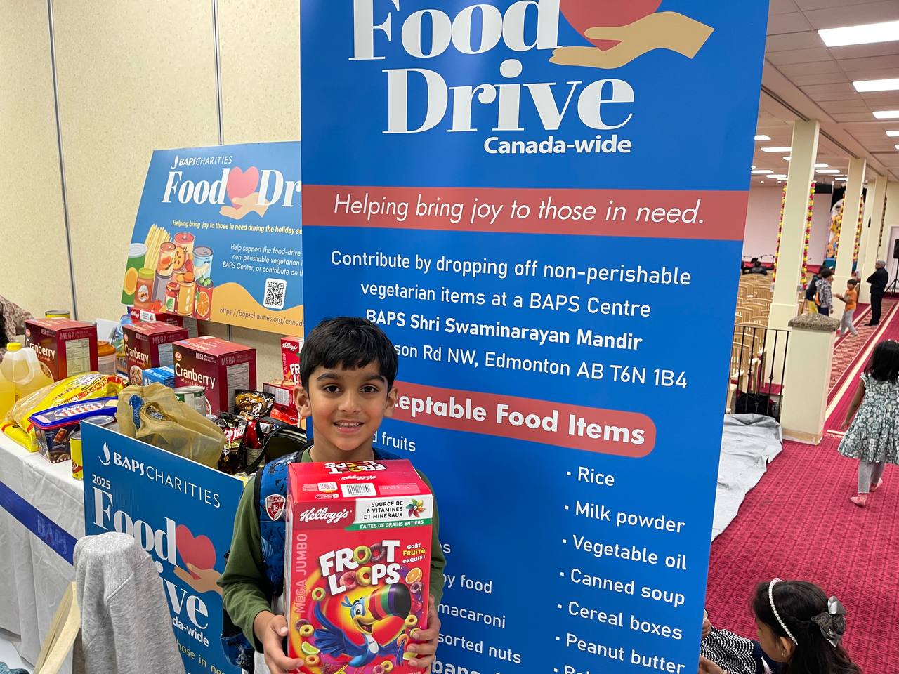 BAPS Charities Food Drive in Edmonton, AB • BAPS Charities