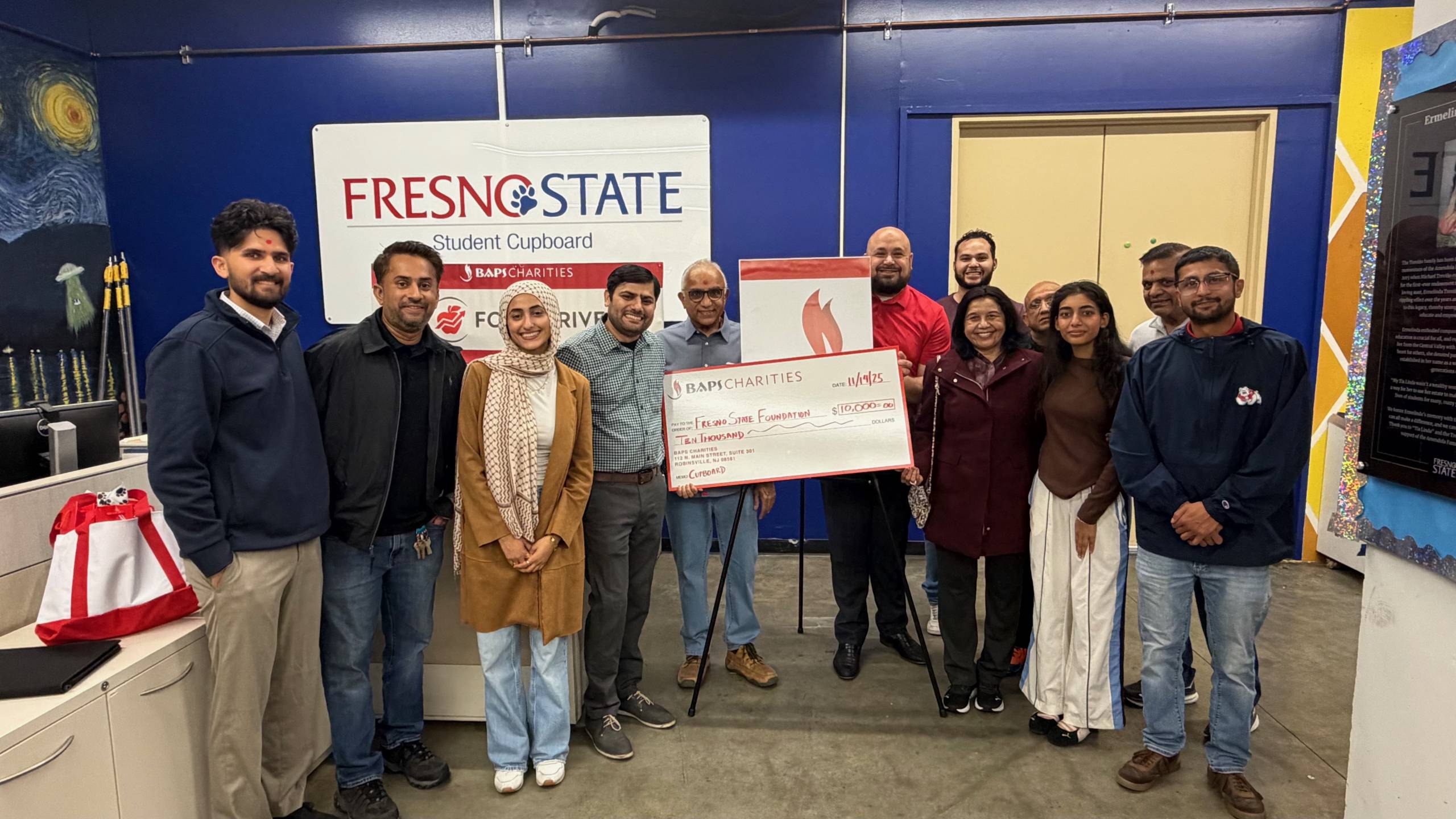 BAPS Charities Donates $10,000 to Support Fresno State Students Facing ...